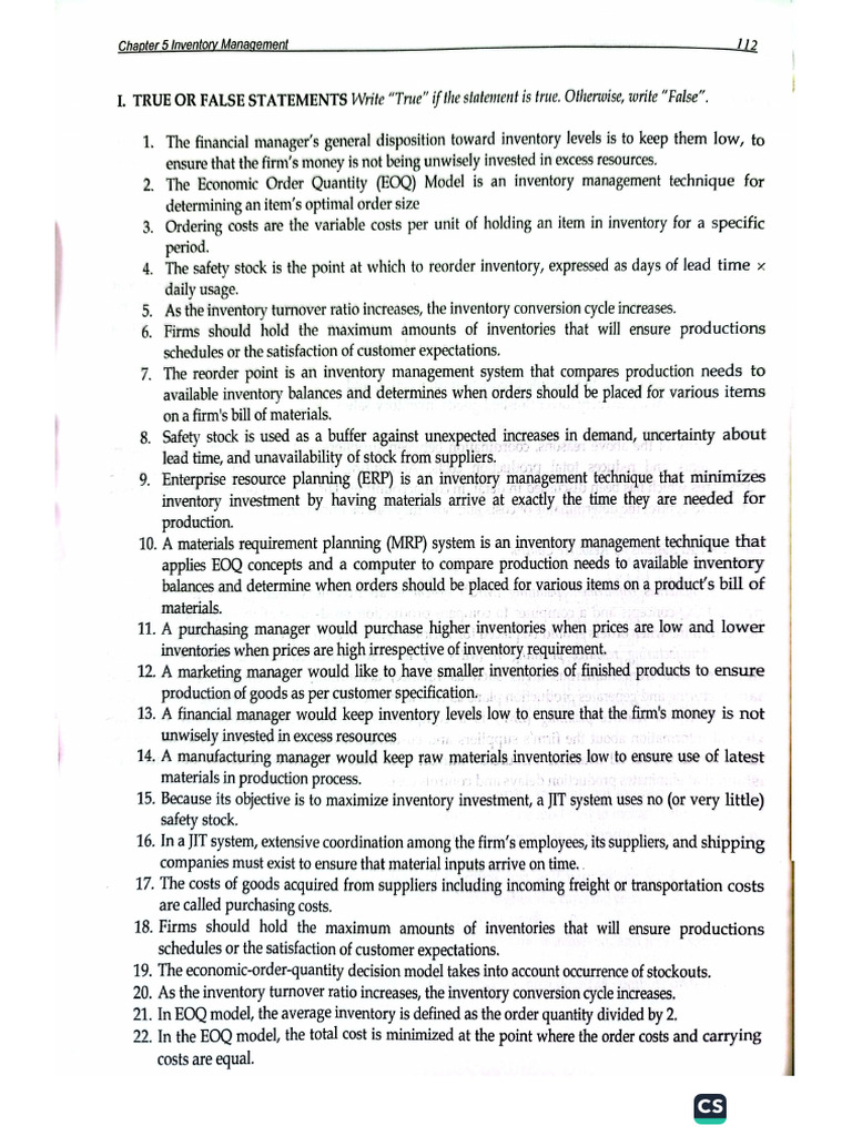 Chapter 3 3 Inventory Management Theories And Problem Solving Pdf
