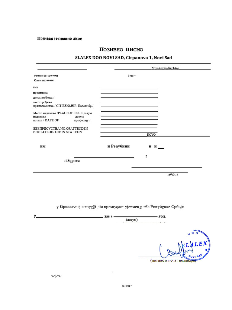 MD Fakhrul Islam Serbia Work Permit | PDF