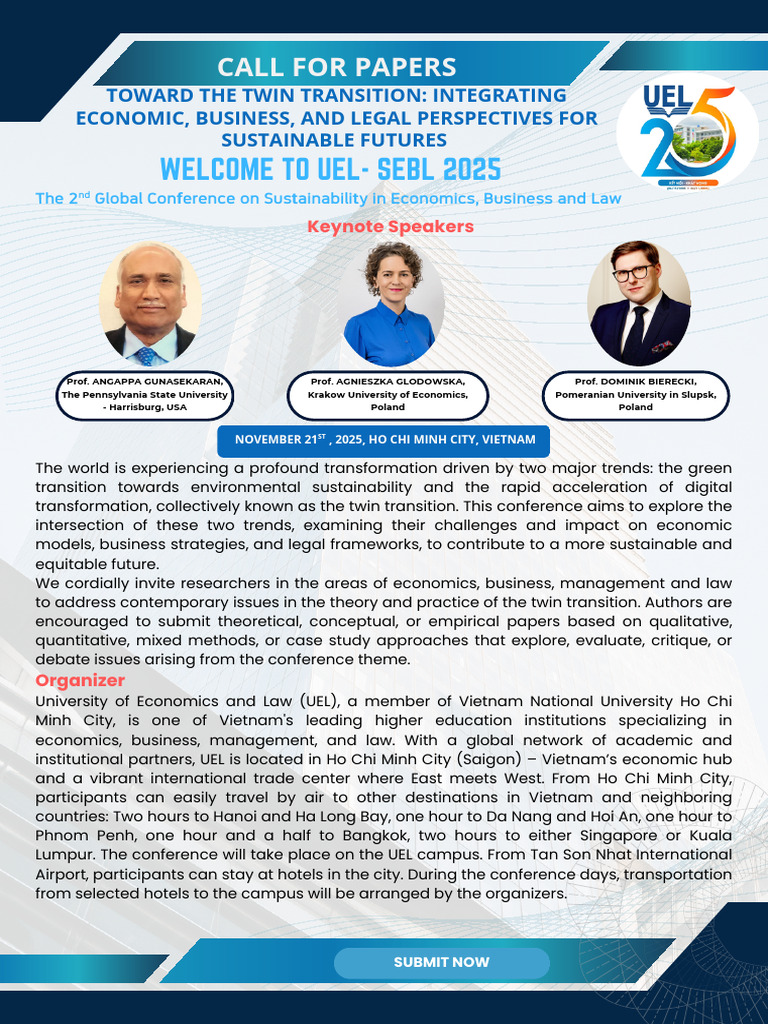 Call For Paper UEL SEBL 2025 | PDF | Sustainability | Sustainable Business