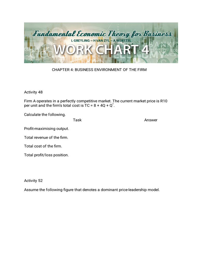 Economic PRACTICAL 6 CHAPTER 4.6 | PDF | Profit (Economics) | Demand
