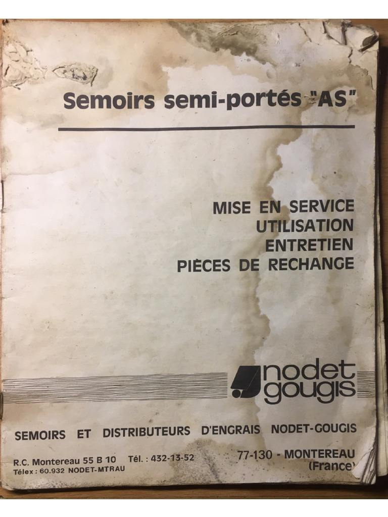 Nodet Gougis As Manuelutilisationentretien | PDF