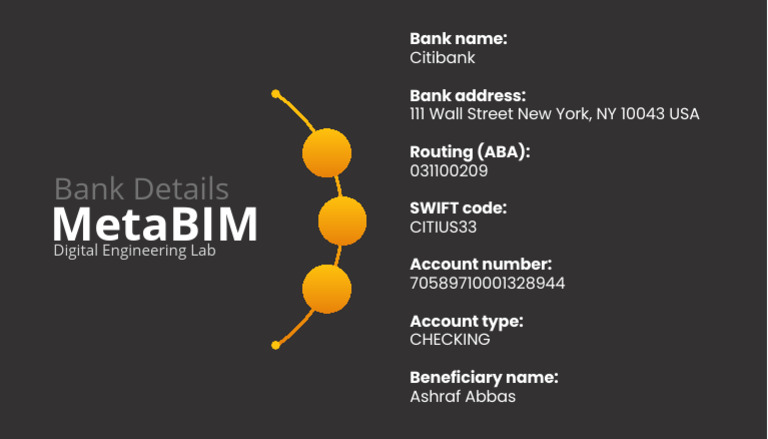 Bank Details MetaBIM | PDF
