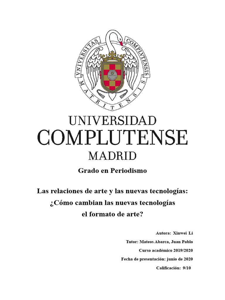 TFG Xinwei Li | PDF | Museo | Fotografía digital