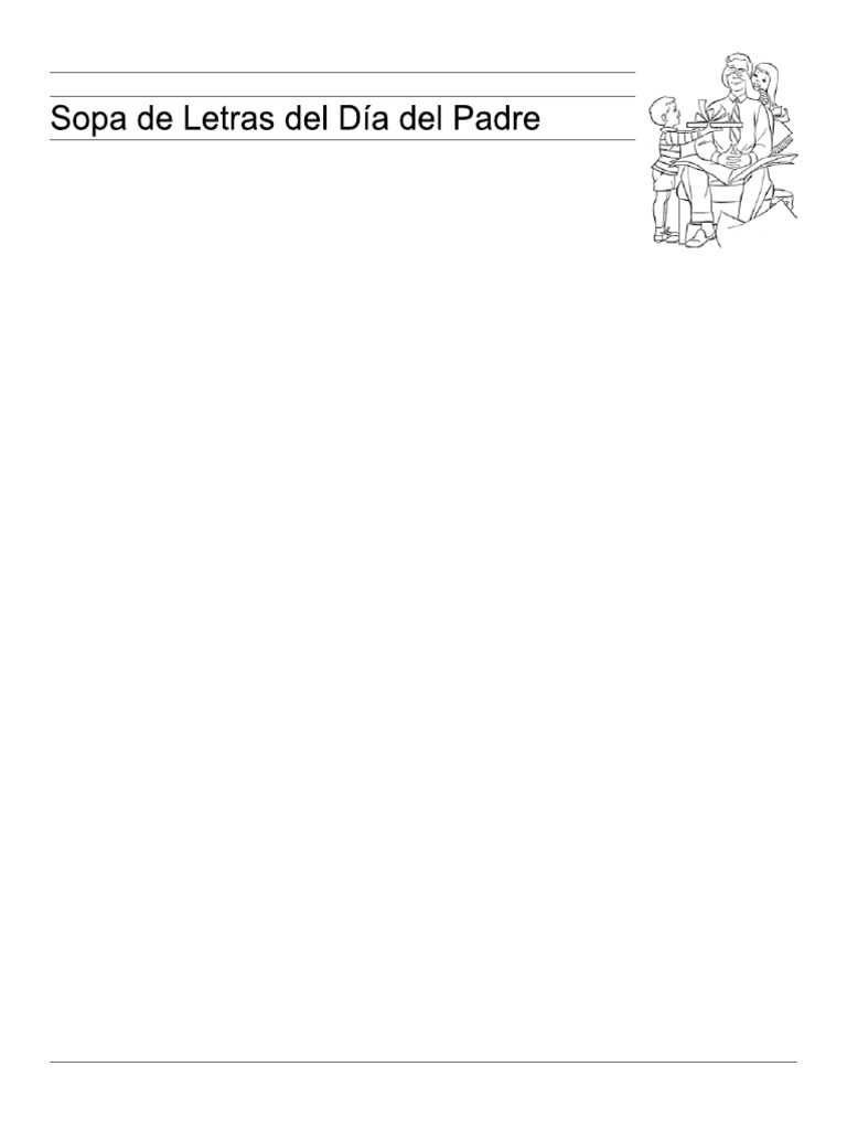 Sopa de Letras Día del Padre Imprimible | PDF