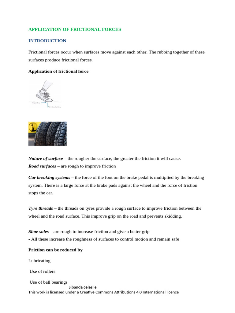 Physics - F 2 Force - Application of Frictional Force-1 | PDF