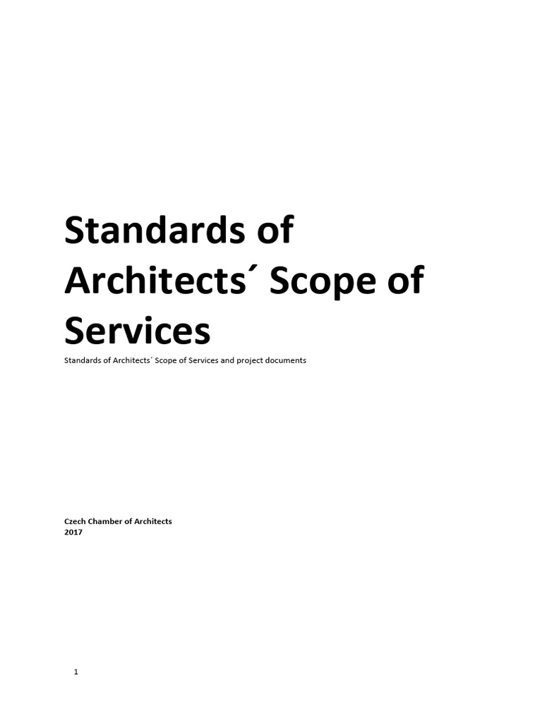 Standards for Architect Services in Czechia | PDF | Environmental ...