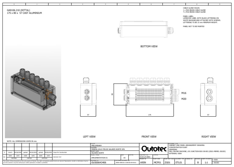 Ou500695016 - r0 - Cabinet and Panel Arrangment Drawing | PDF