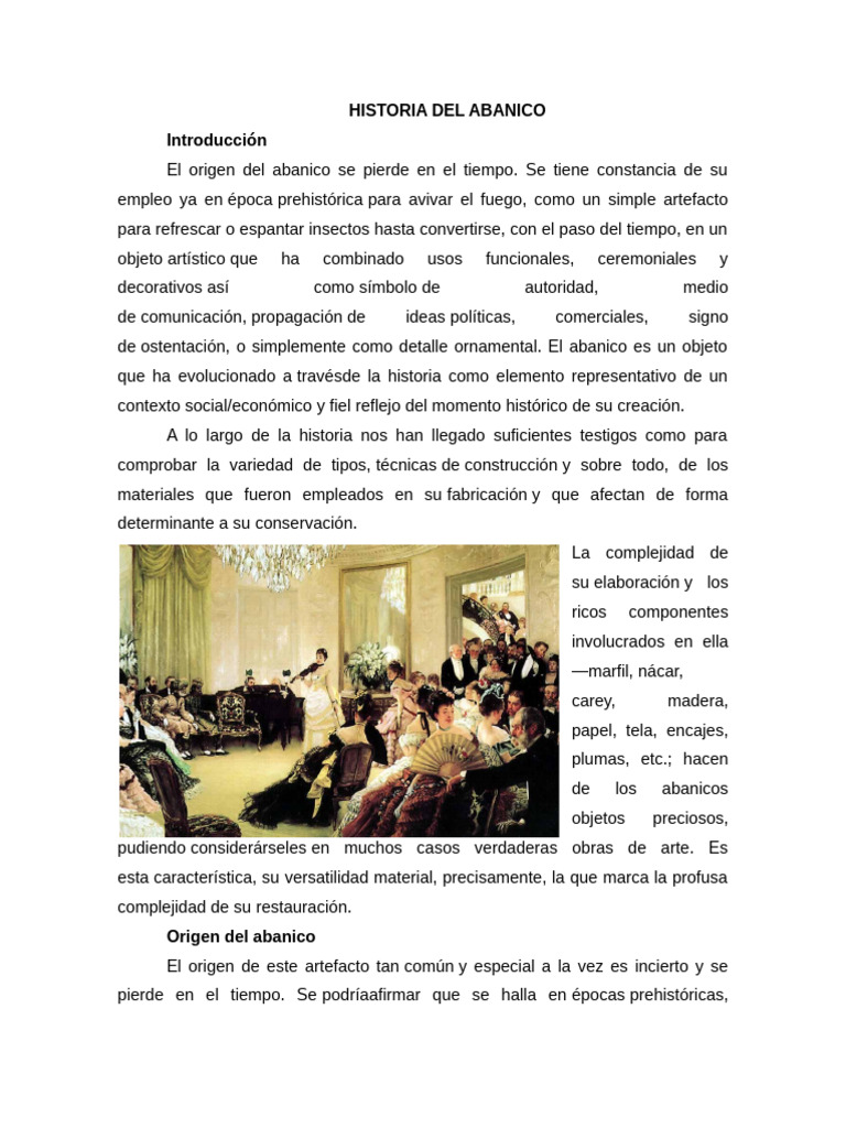 Historia Del Abanico | PDF | Antiguo Egipto