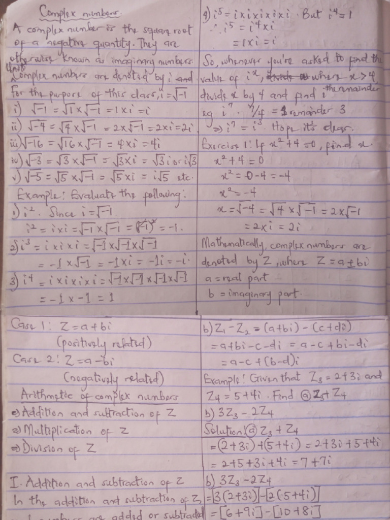 Complex Numbers | PDF