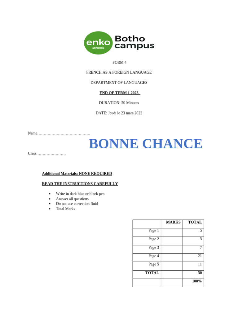 Assess Form Four | PDF