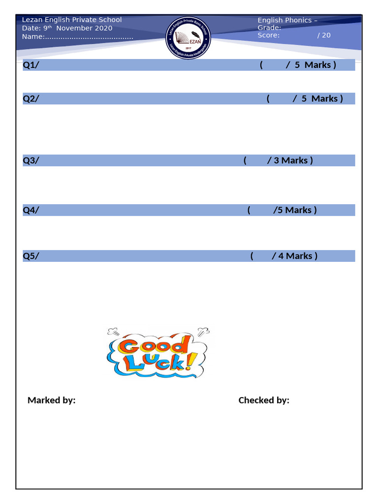 Exam Paper Frame | PDF