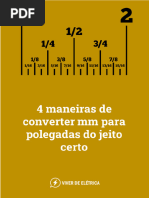 Tabela de Conversão de Polegadas para Milímetros e Centímetros | PDF ...