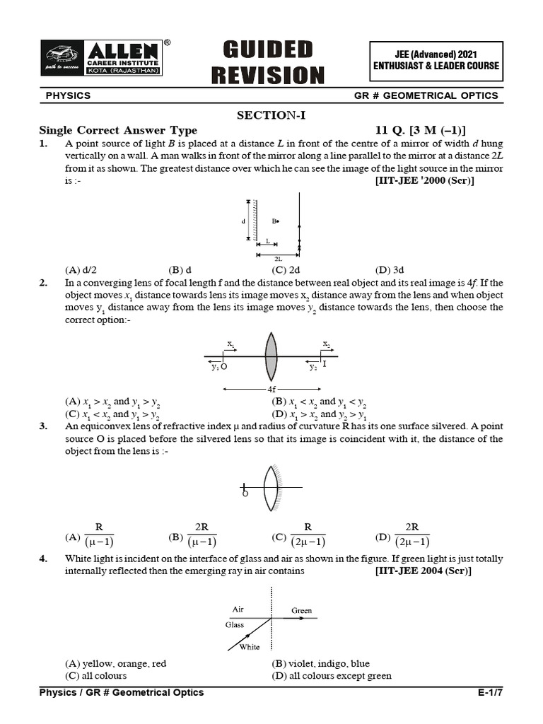 18 - GR (Geometrical Optics) - Eng | PDF | Optics | Electromagnetic Radiation