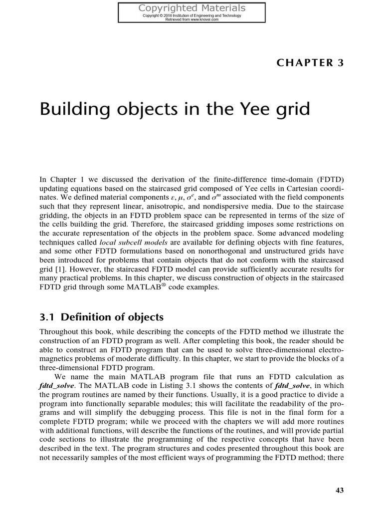 FDTD Book Matlab - Chapter 3 | PDF | Parameter (Computer Programming) | Sphere
