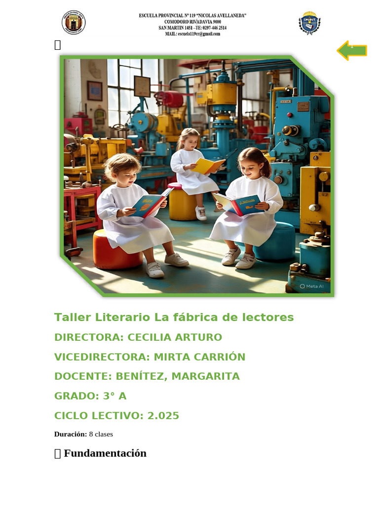Taller Literario La Fábrica de Lectores | PDF | Literatura | Enseñando