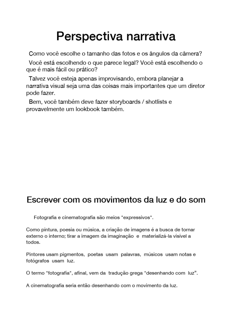 Perspectiva Narrativa | PDF