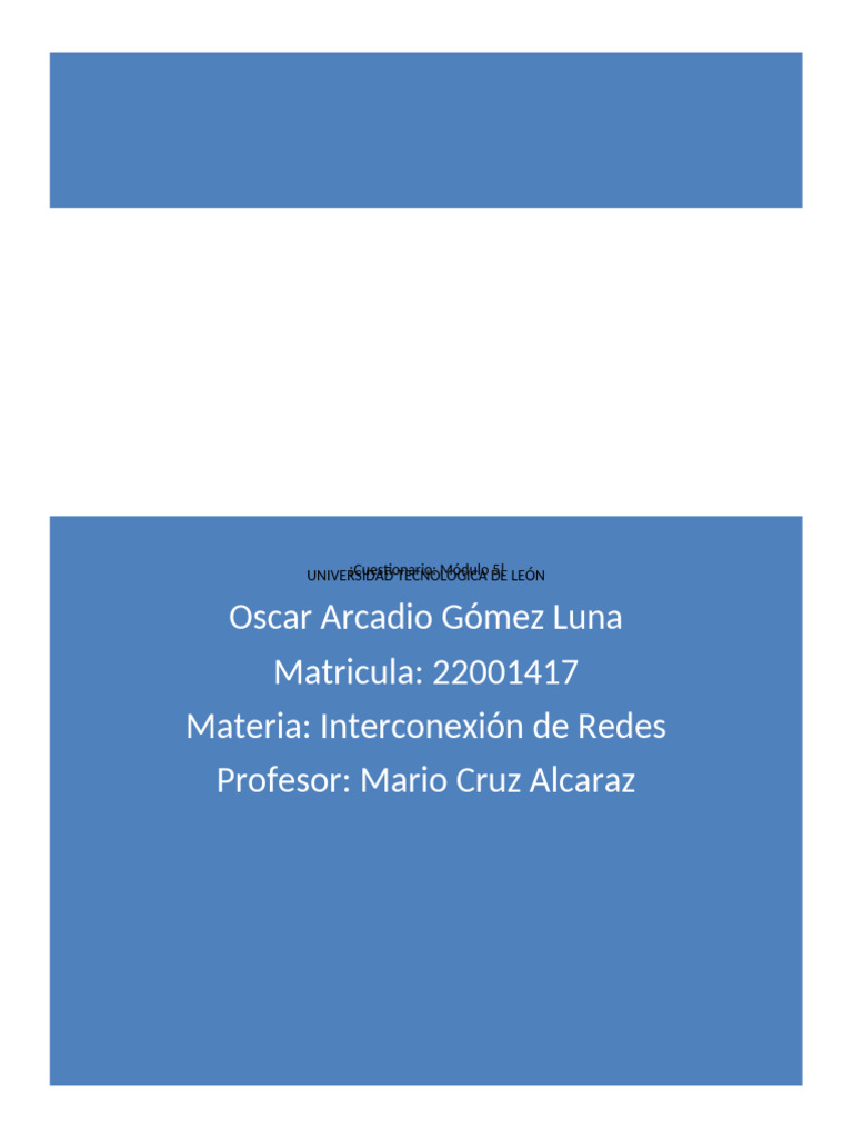 Módulos 5 | PDF | Estándares de telecomunicaciones | Transmisión de datos