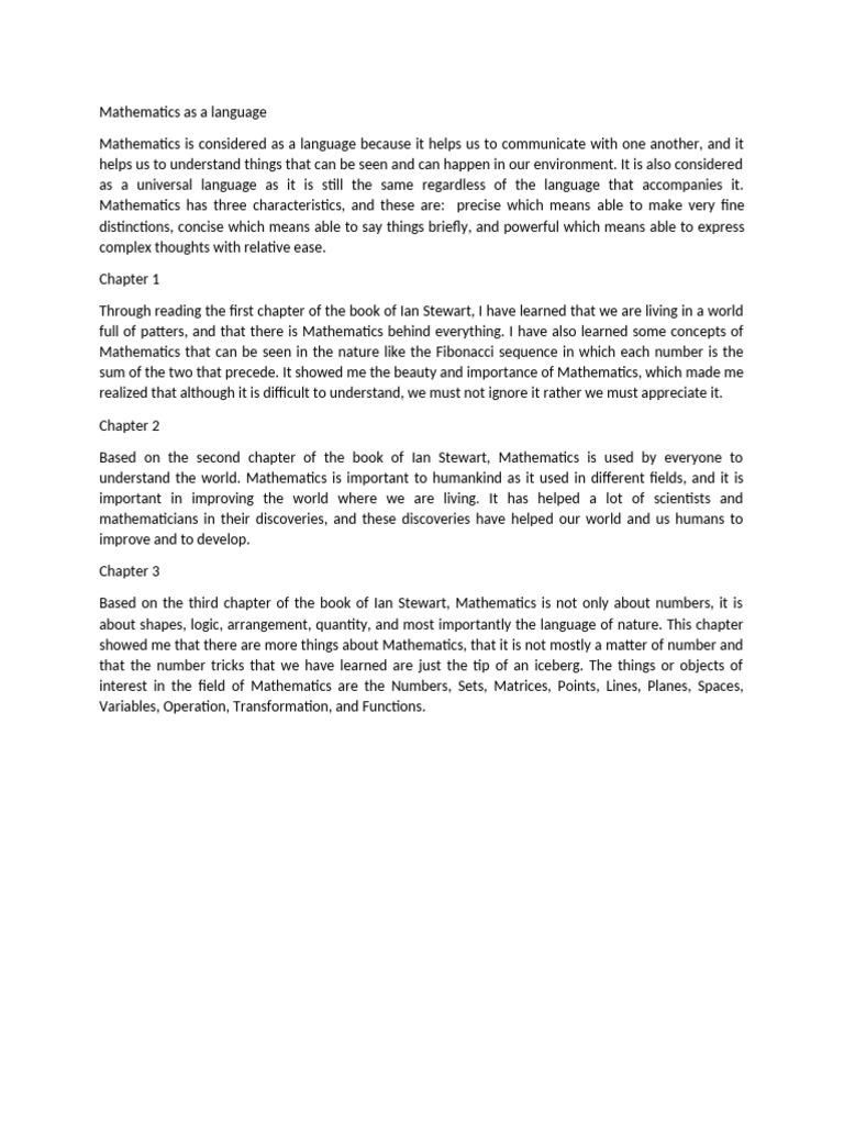 Mathematics As A Language | PDF