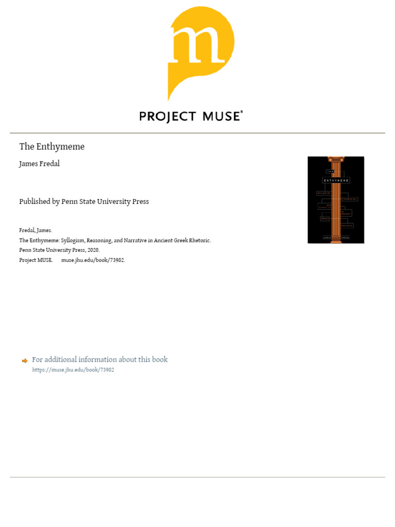 Oratorical Enthymizing in Context | PDF | Persephone