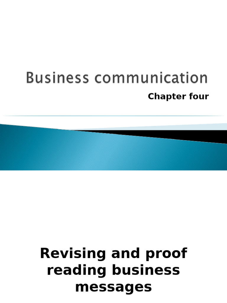 Business Communication-Chapter Four | PDF