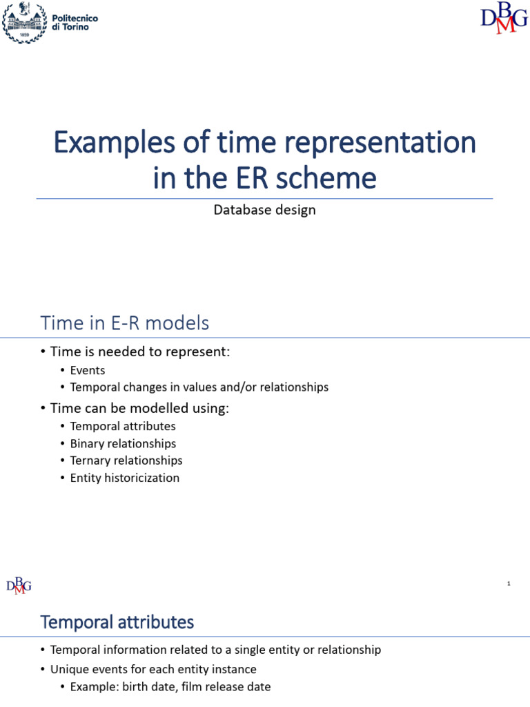Temporal Representation in ER Models | PDF | Information | Information ...
