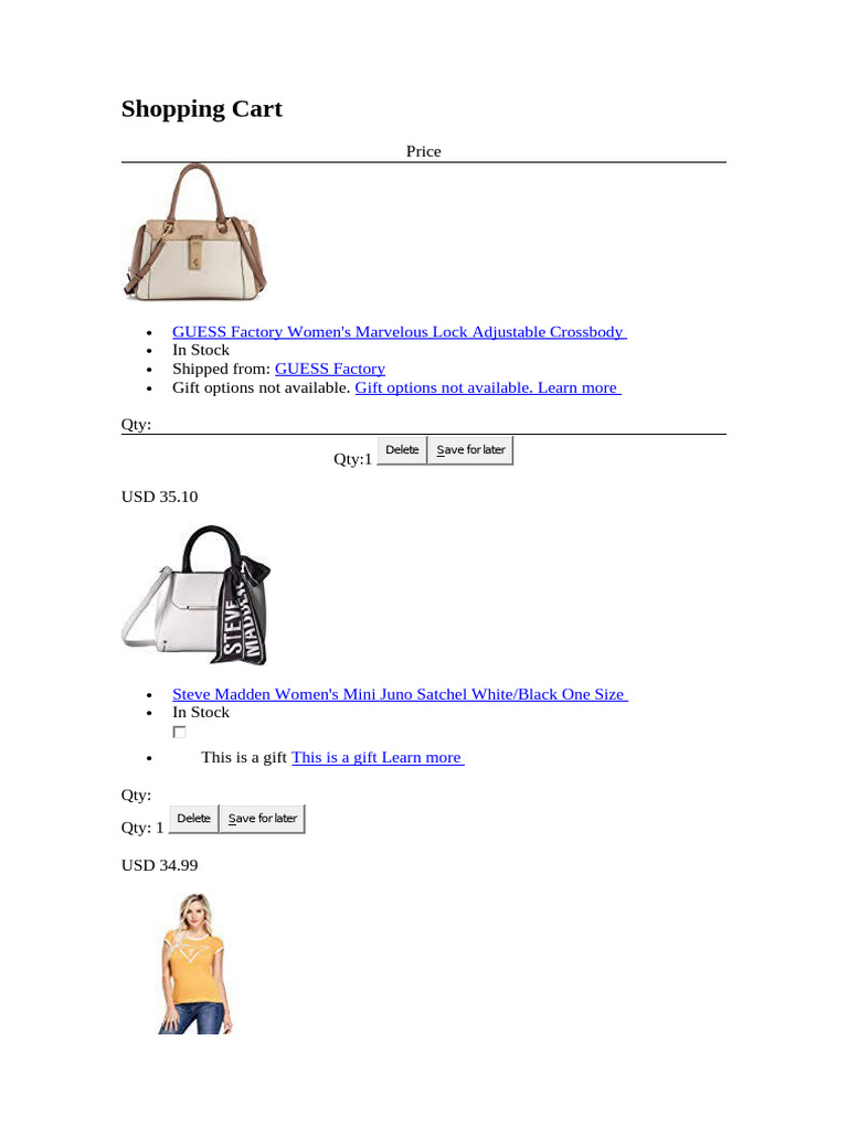 Shopping Cart - Docx - AGOSTO 2019 | PDF | Bracelet