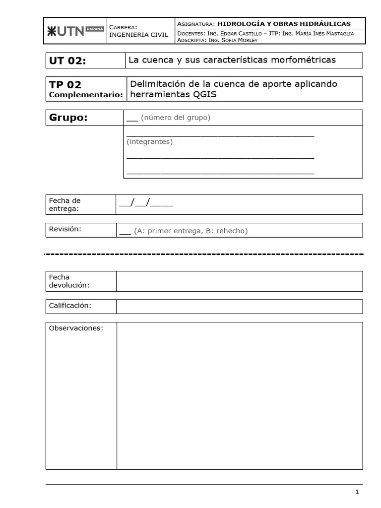 04 TP02-Complementario | PDF | Hidrología | Cuenca de drenaje