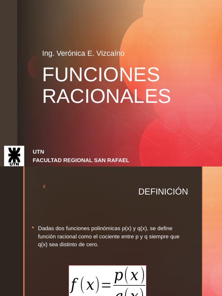 Funciones Racionales | PDF | Asíntota | Función (Matemáticas)