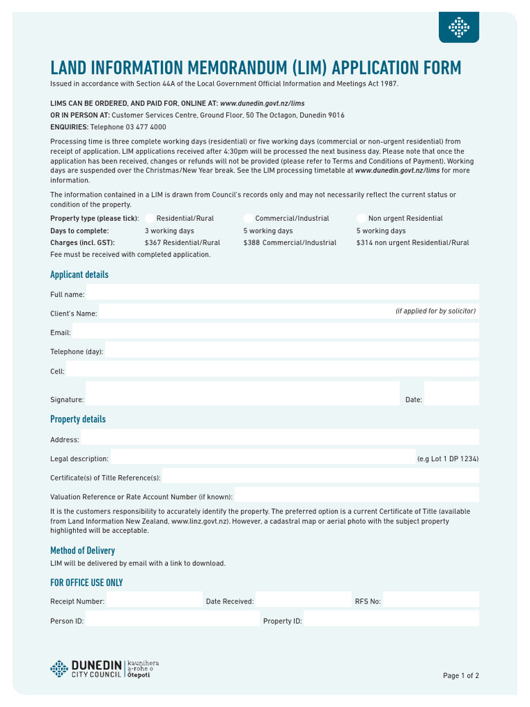 LIM Application Form July 2024 | PDF