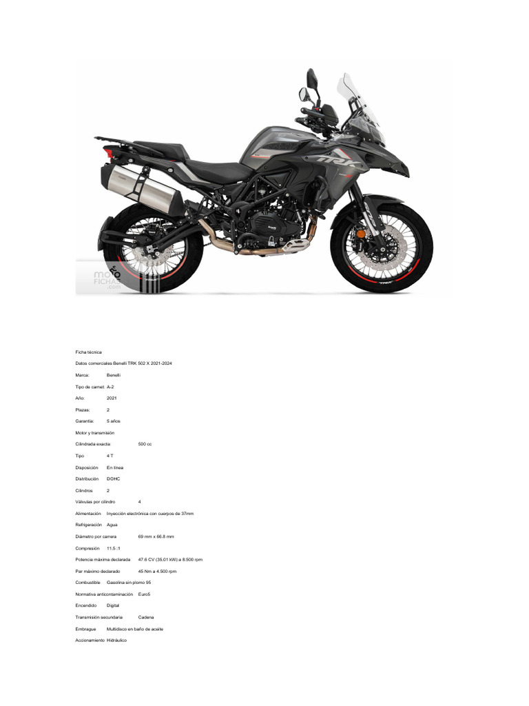Ficha Técnica Benelli 502 | PDF