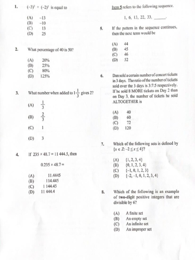 2025 May Csec Math | PDF