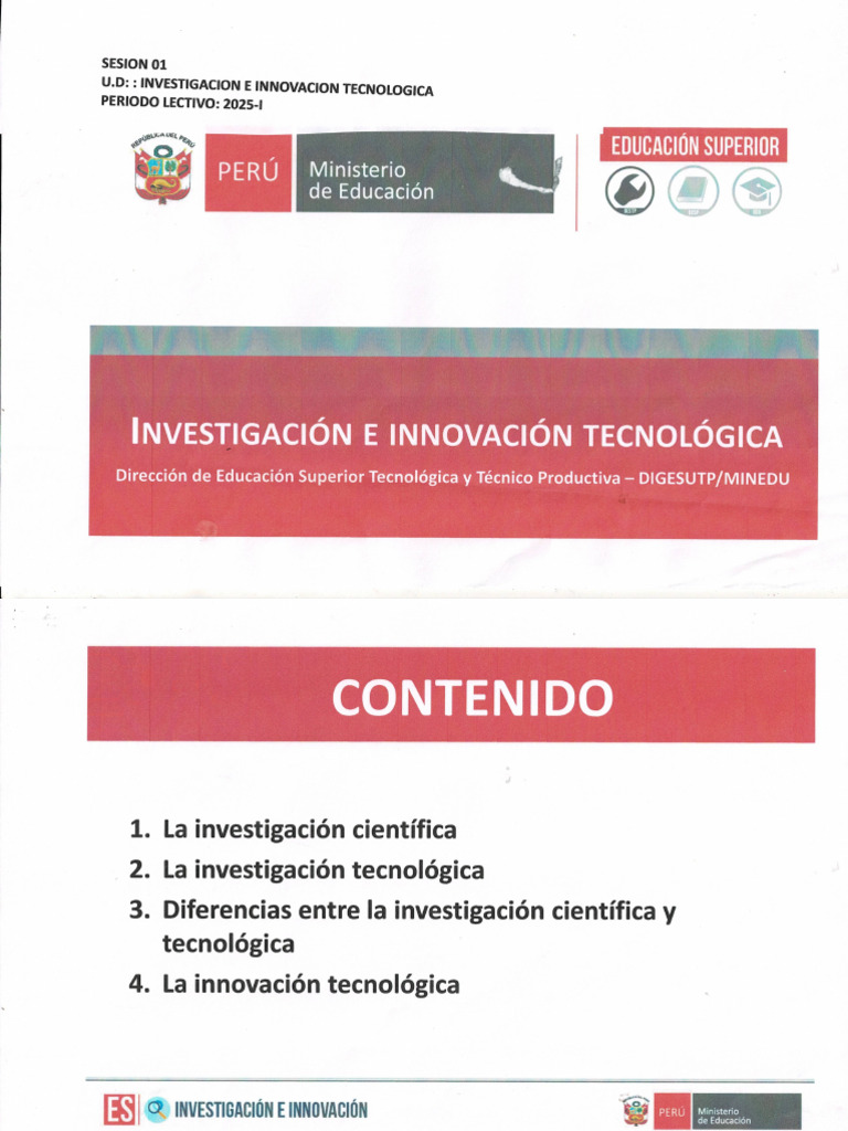 Sesion 01 Inv Innov Tec 2025 I | PDF