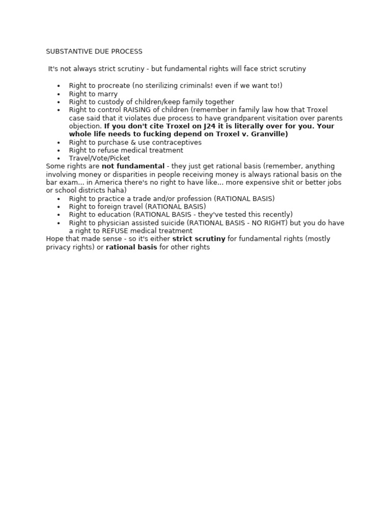 Substantive Due Process | PDF