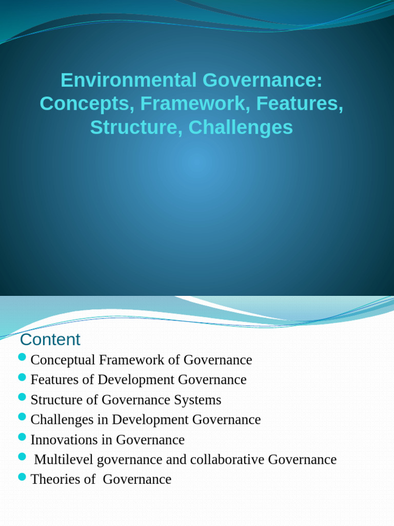 Environmental Governance Frameworks Explained | PDF | Governance ...