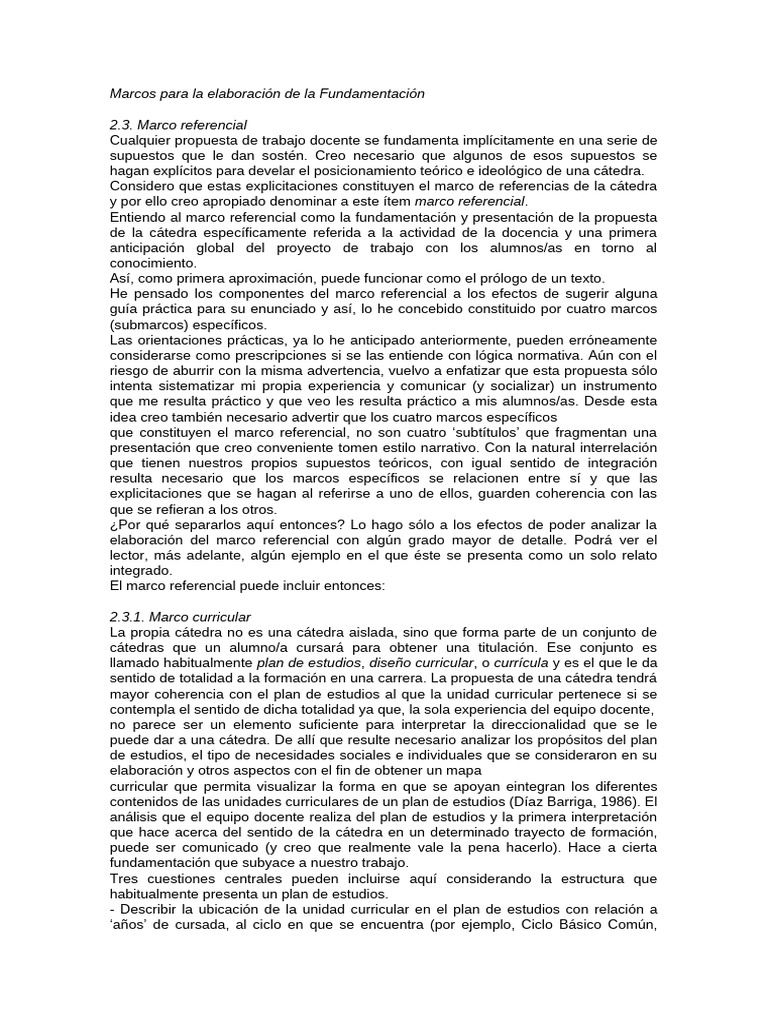 Fundamentacion 08-04 | PDF | Plan de estudios | Enseñando