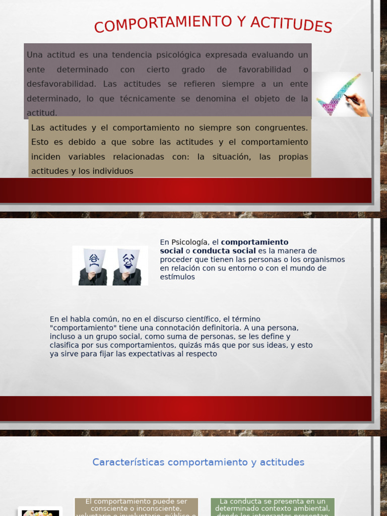 Sesión 10 - Comportamiento y Actitudes | PDF | Actitud (psicología ...