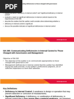 ? ISA 260 (Revised) Communication With Those Charged With Governance ...