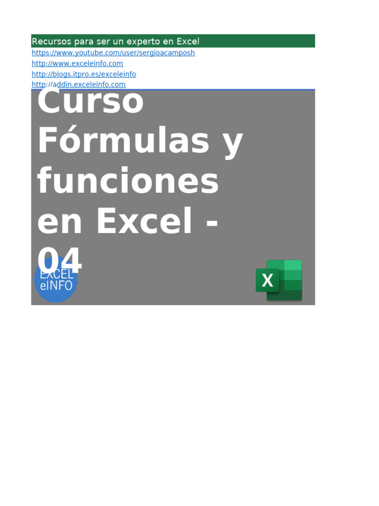 004 - F Rmulas en Excel - Referencias Absolutas, Relativas y Mixtas - EXCELeINFO | PDF