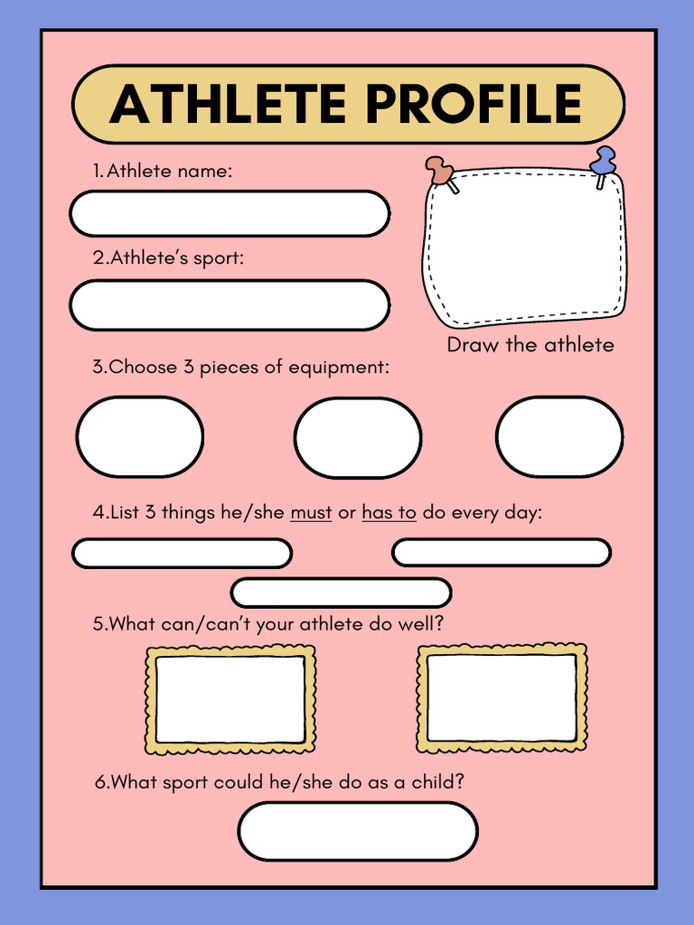 Athlete Profile Worksheet | PDF