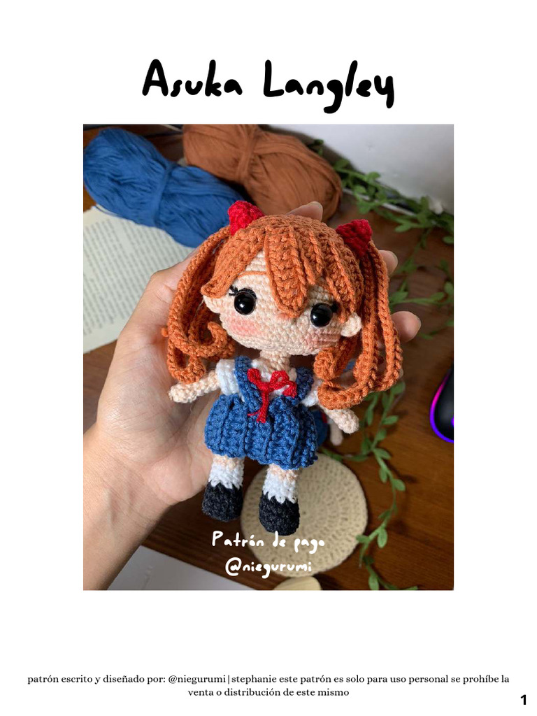 KG Asuka Langley | PDF | Costura | Tejidos Figurados