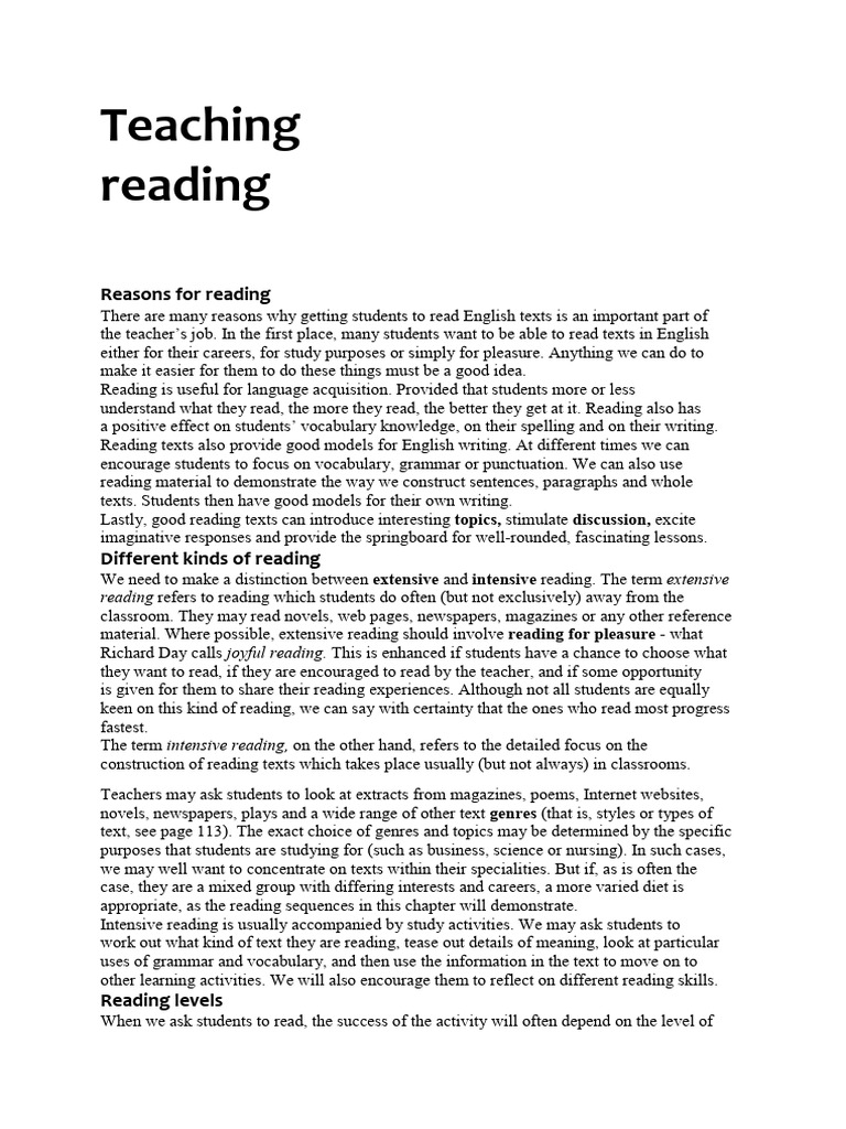 Reading Comprehension Text | PDF | Reading Comprehension | Behavior Modification