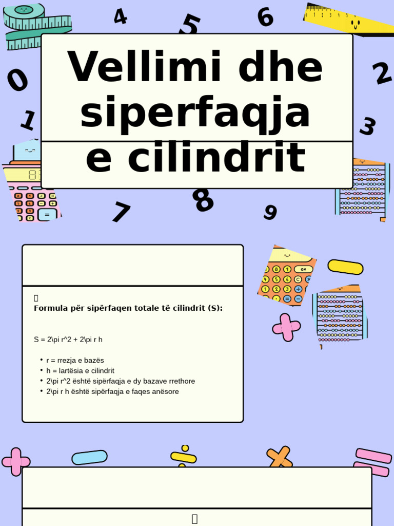 Vellimi Dhe Siperfaqja e Cilindrit | PDF