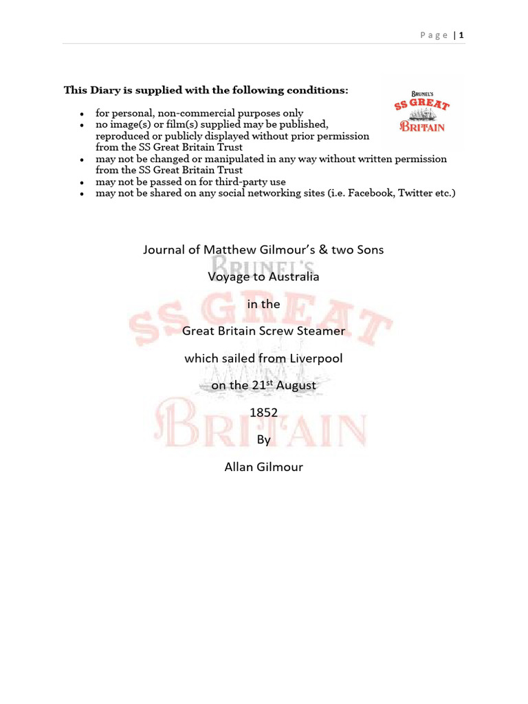 Extract From Allan Gilmours Diary | PDF