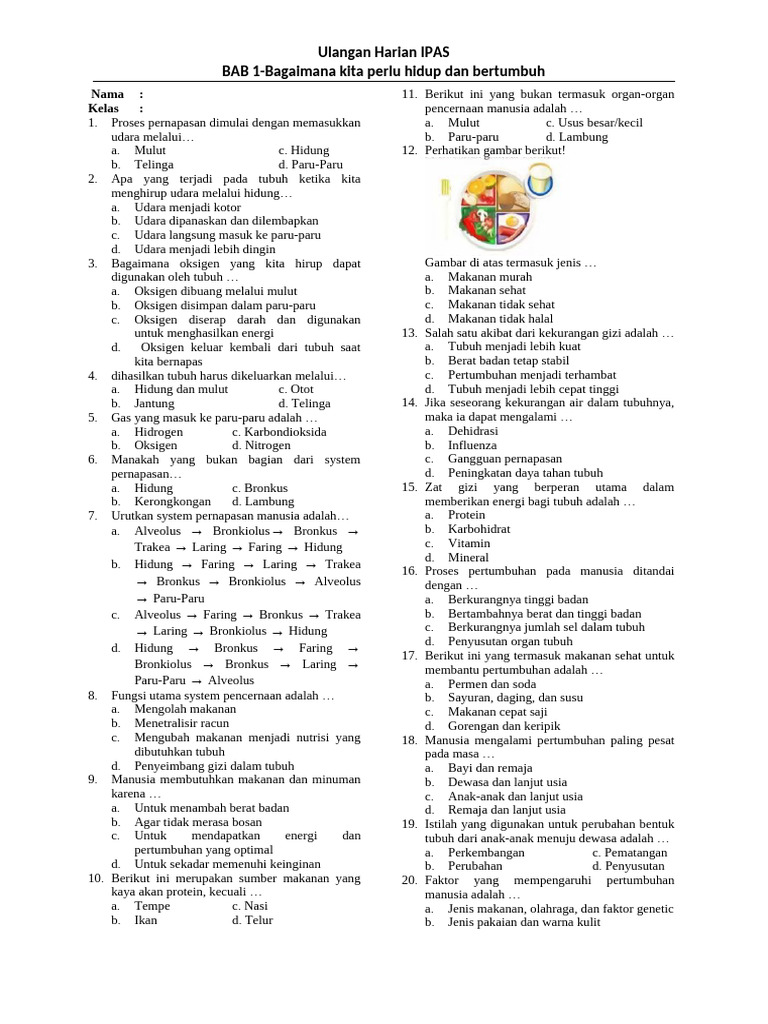 Uh Ipas Kelas 5 Bab 1 Semester 2 | PDF