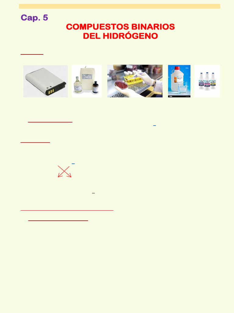 Compuestos Del Hidrógeno | PDF | Ácido | Hidrógeno