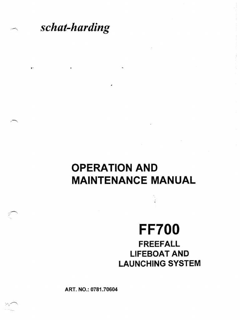 Freefall Lifeboat Manual | PDF
