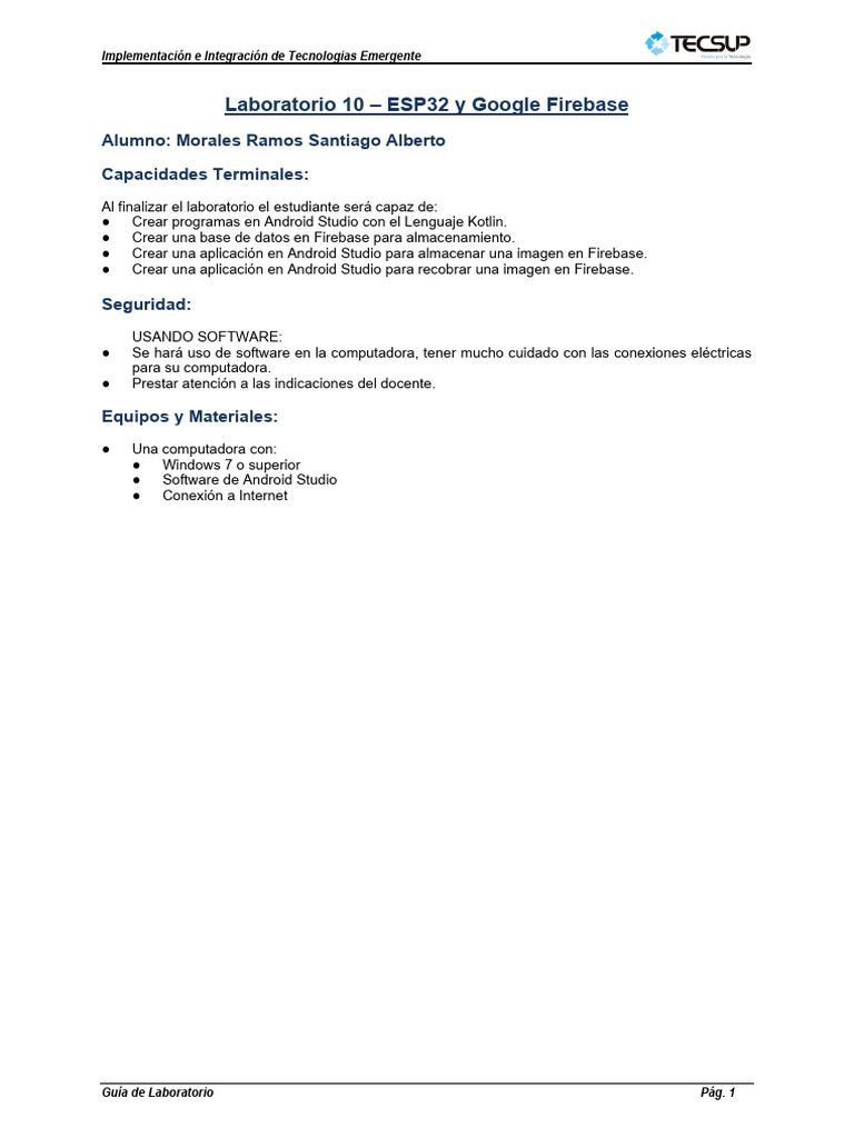 Lab 10 Firebase | PDF | Internet de las Cosas | Computación en la nube