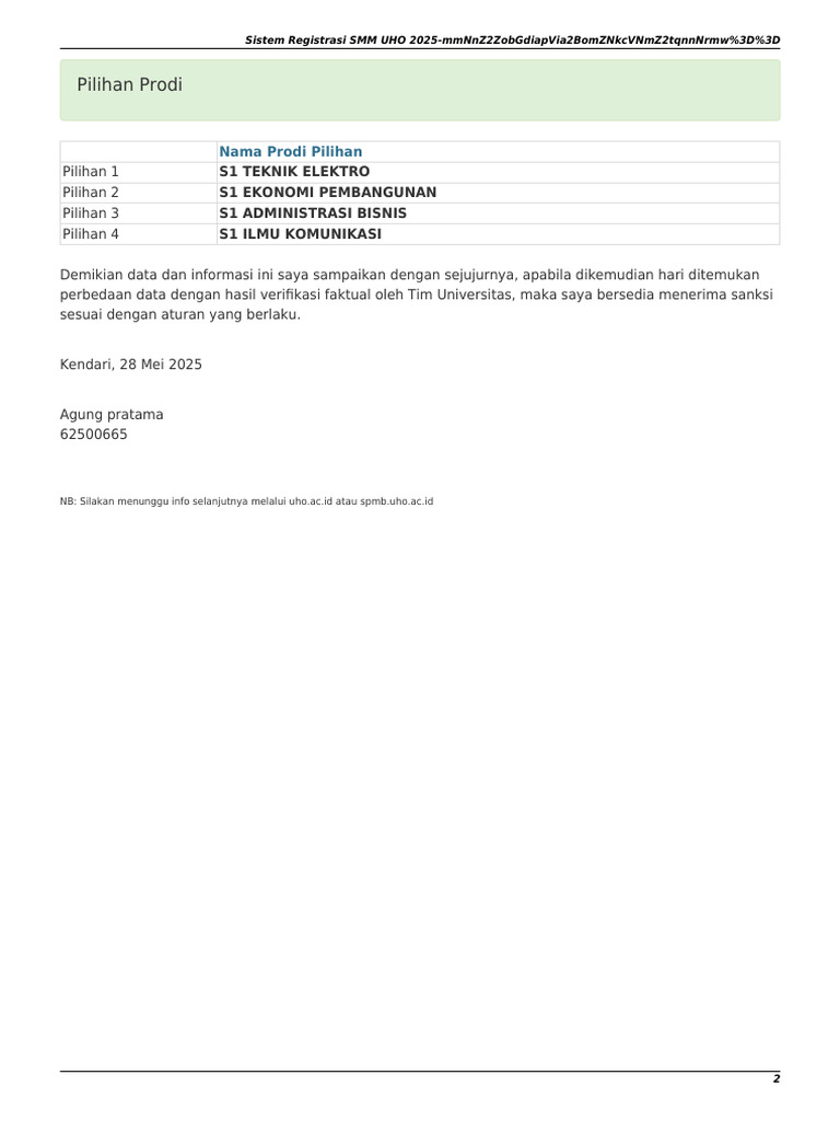 SMM UHO 2025 Agung Pratama | PDF