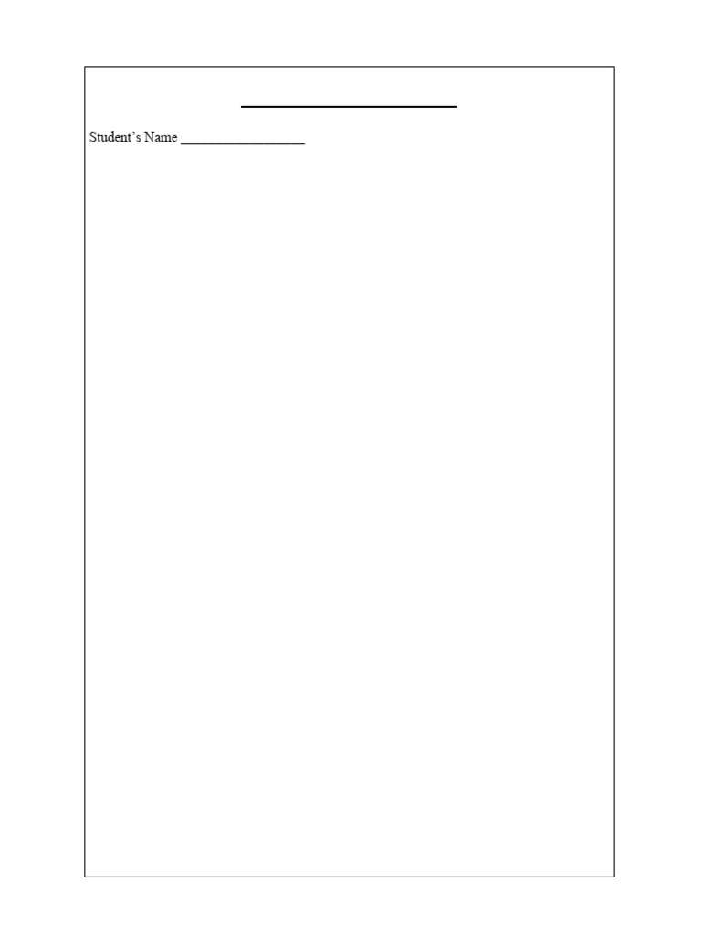 Student Profile Form Instructions | PDF