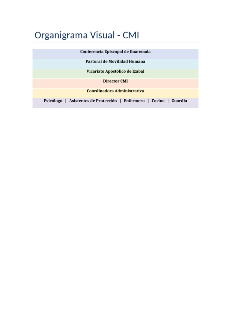 Organigrama Visual CMI | PDF